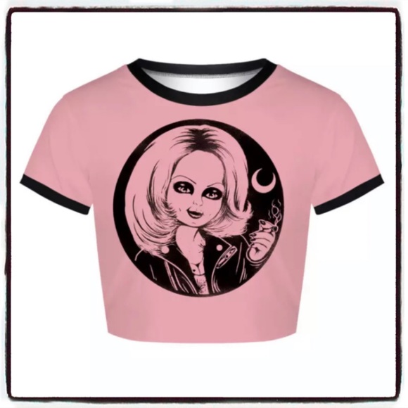 unbranded | Tops | Bride Of Chucky Halloween Crop Top Goth Horror New ...